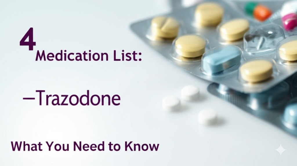 4 Medication List: Trazodone – What You Need to Know - TrazodoneSUC